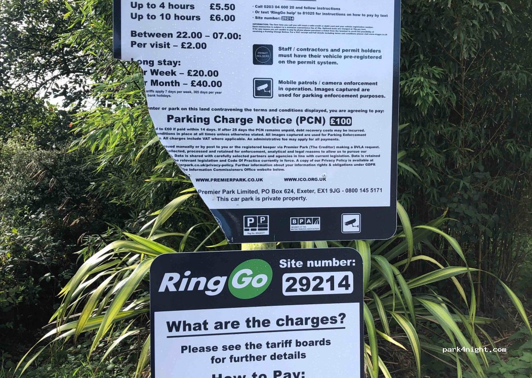 park4night - (PL13 1PD) RingGo car park