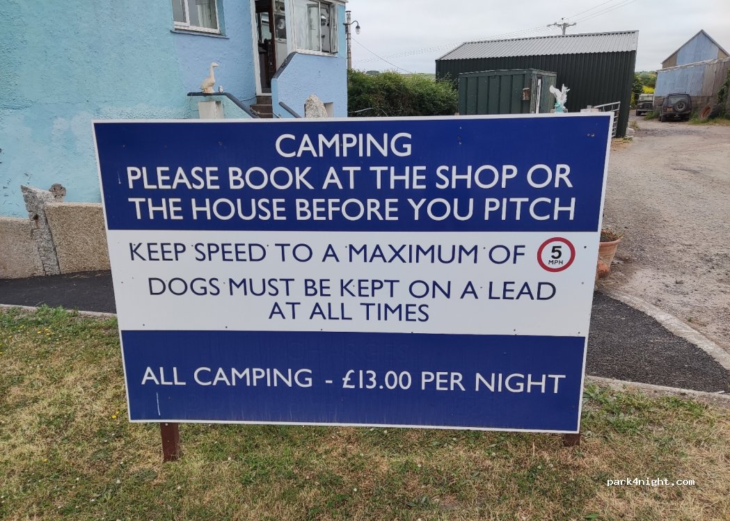 park4night - (PL27 6SQ) Restharrow Farm and Campsite