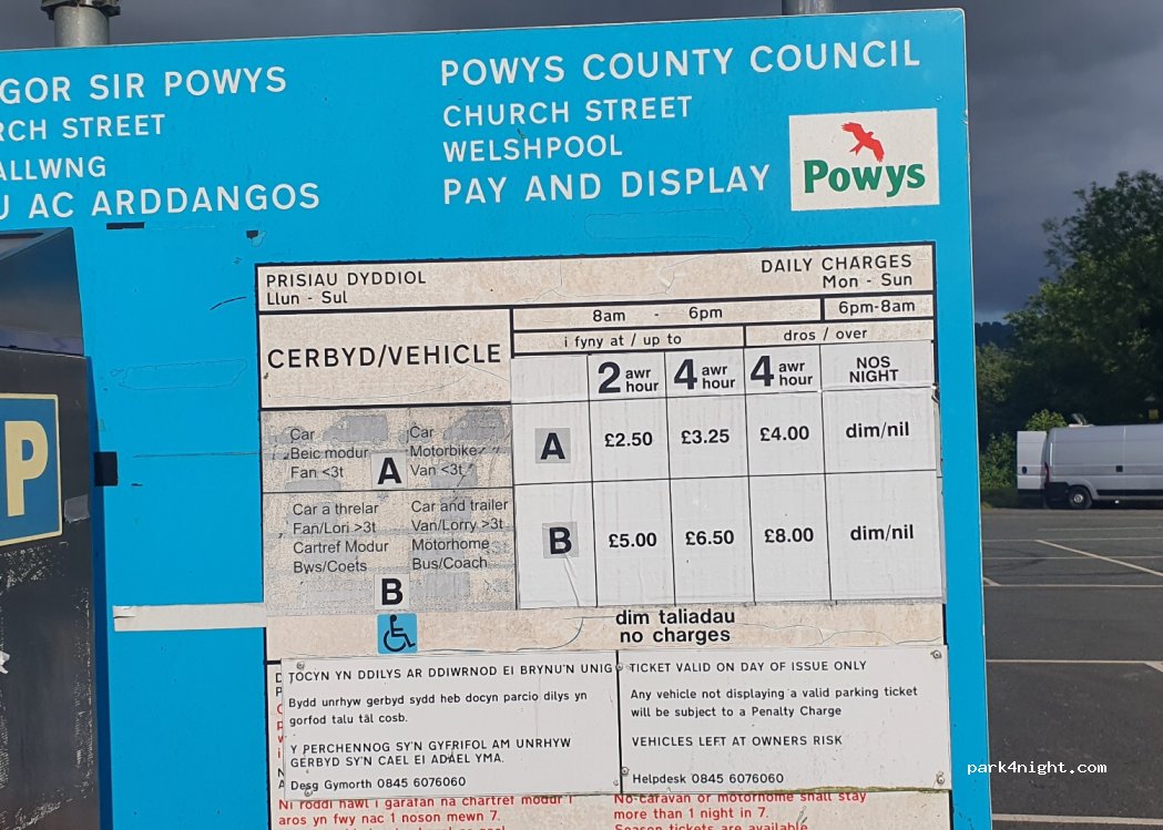 park4night - (SY21) Welshpool - A458